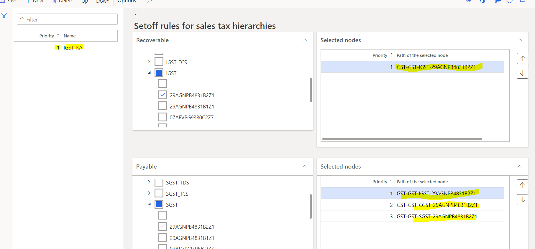 Goods and Service Tax (GST) Configuration (Tax Hierarchy and Set off ...