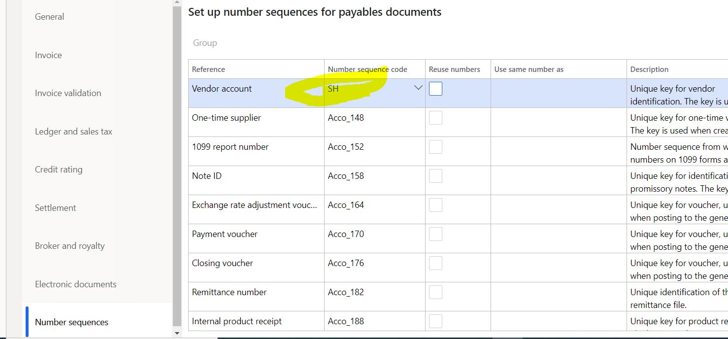 Vendor/Customer number sequence based on vendor/Customer Group in ...