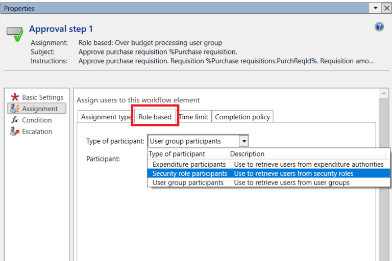 Workflow Assignment (Participant based Approval) in Microsoft Dynamics 365 finance and ...