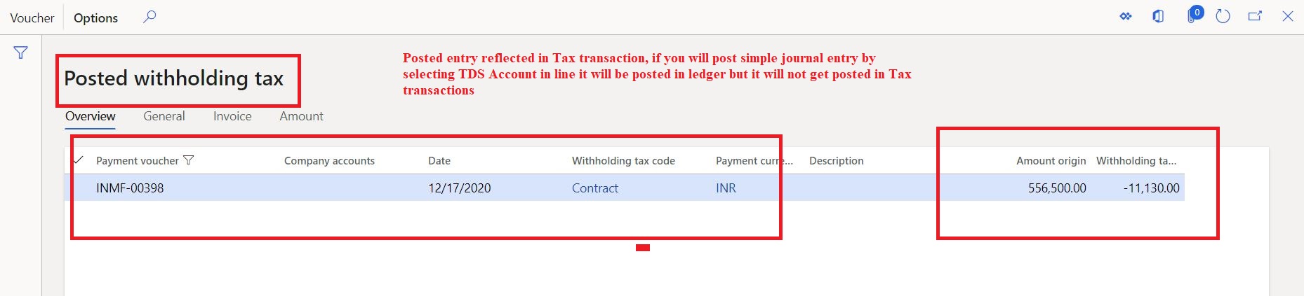 Withholding Tax Journal in Microsoft Dynamics 365 finance and ...