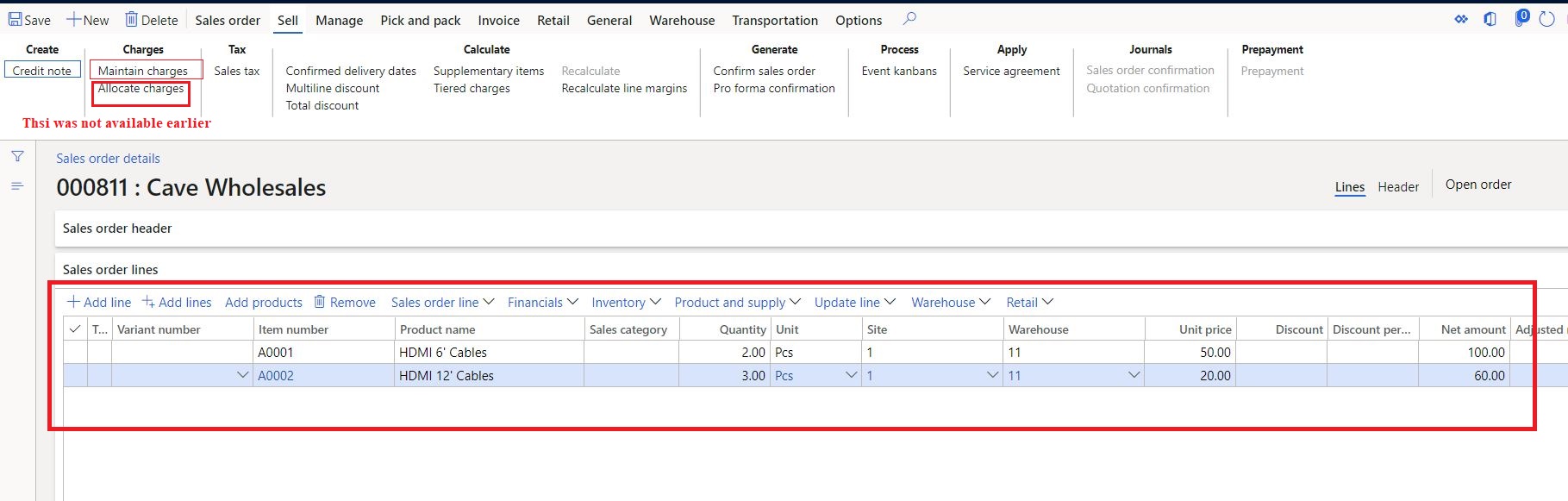 Charge Allocation on Sales Order – New feature in Microsoft Dynamics ...