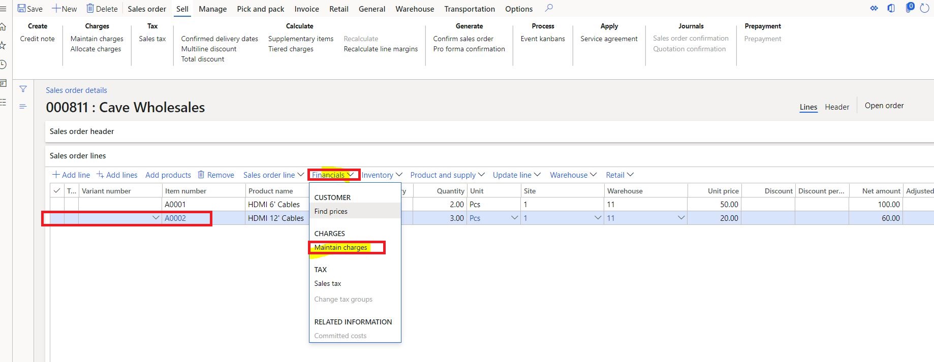 Charge Allocation on Sales Order – New feature in Microsoft Dynamics ...