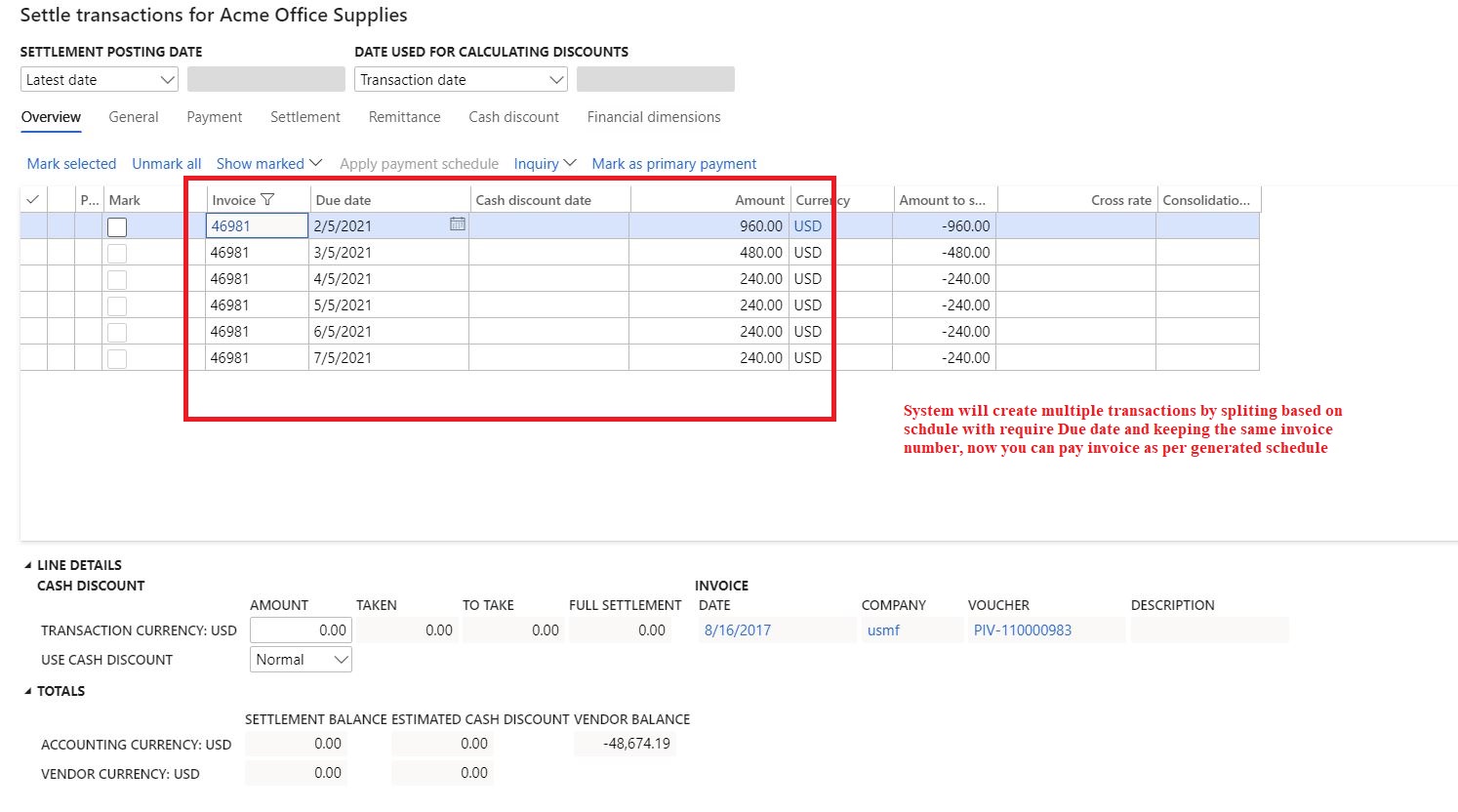 Vendor Payment Schedule in Microsoft Dynamics 365 Finance and ...
