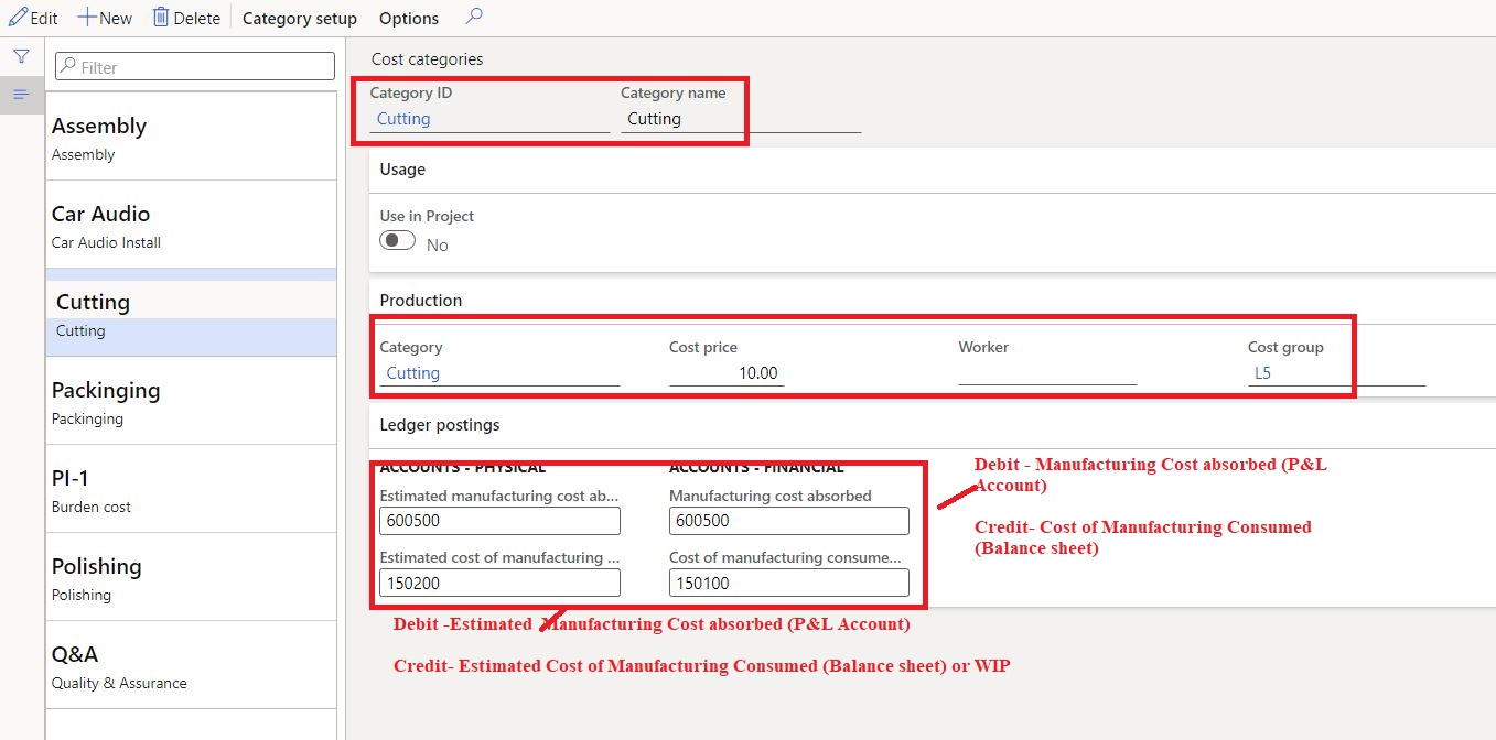 Production Process (Cost Group Configuration) in Microsoft Dynamics 365 ...