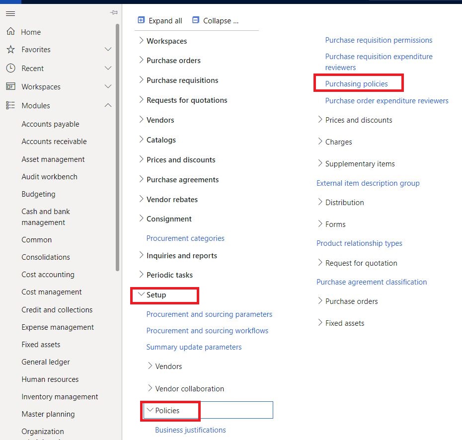 Purchasing Policies – Re-Approval for Purchase order in Microsoft ...