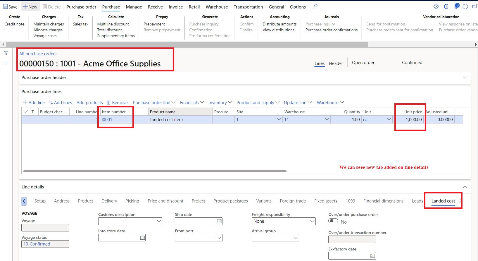 Landed Cost calculation (Estimated vs Actual) for Purchase order in ...