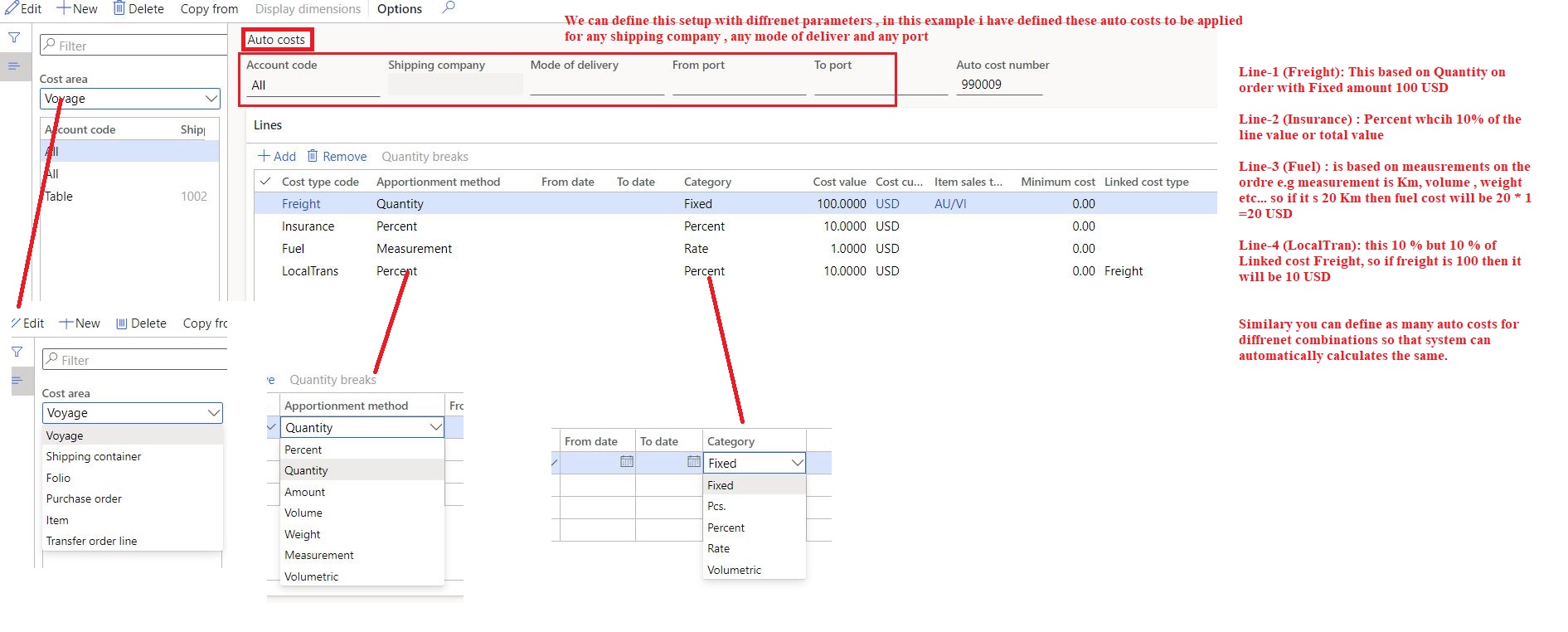 Costing Setup in Landed Cost Module in Microsoft Dynamics 365 Finance ...