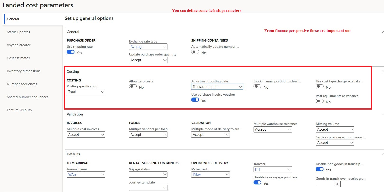 Costing Setup in Landed Cost Module in Microsoft Dynamics 365 Finance ...