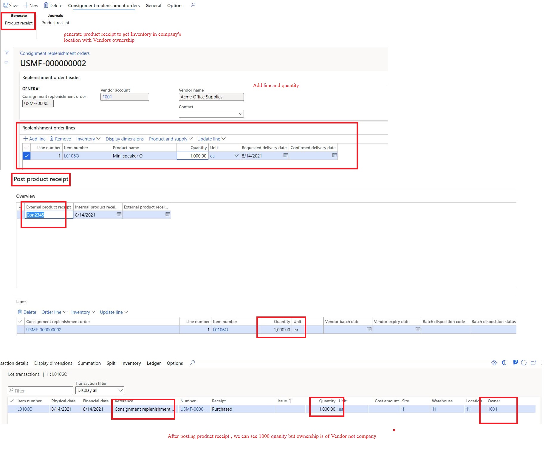 Managing and Monitoring consignment inventory Process using Vendor ...