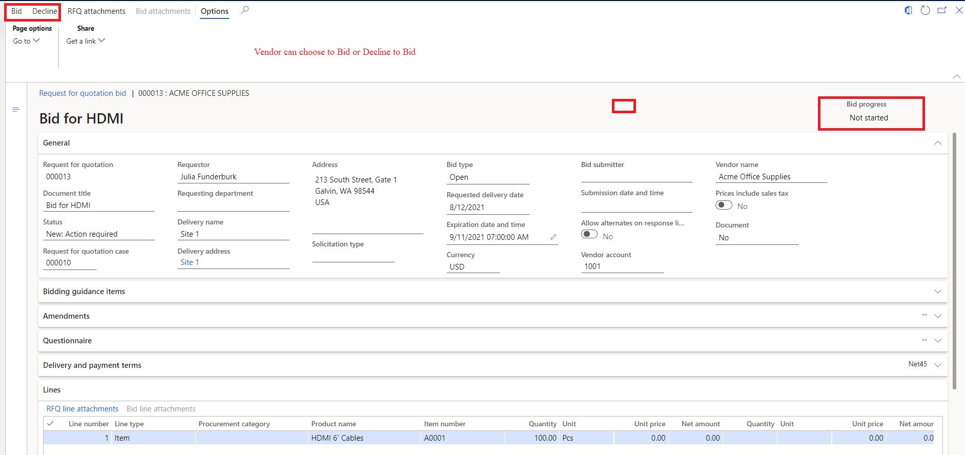RFQ/Bidding Process using Vendor Collaboration portal in Microsoft ...