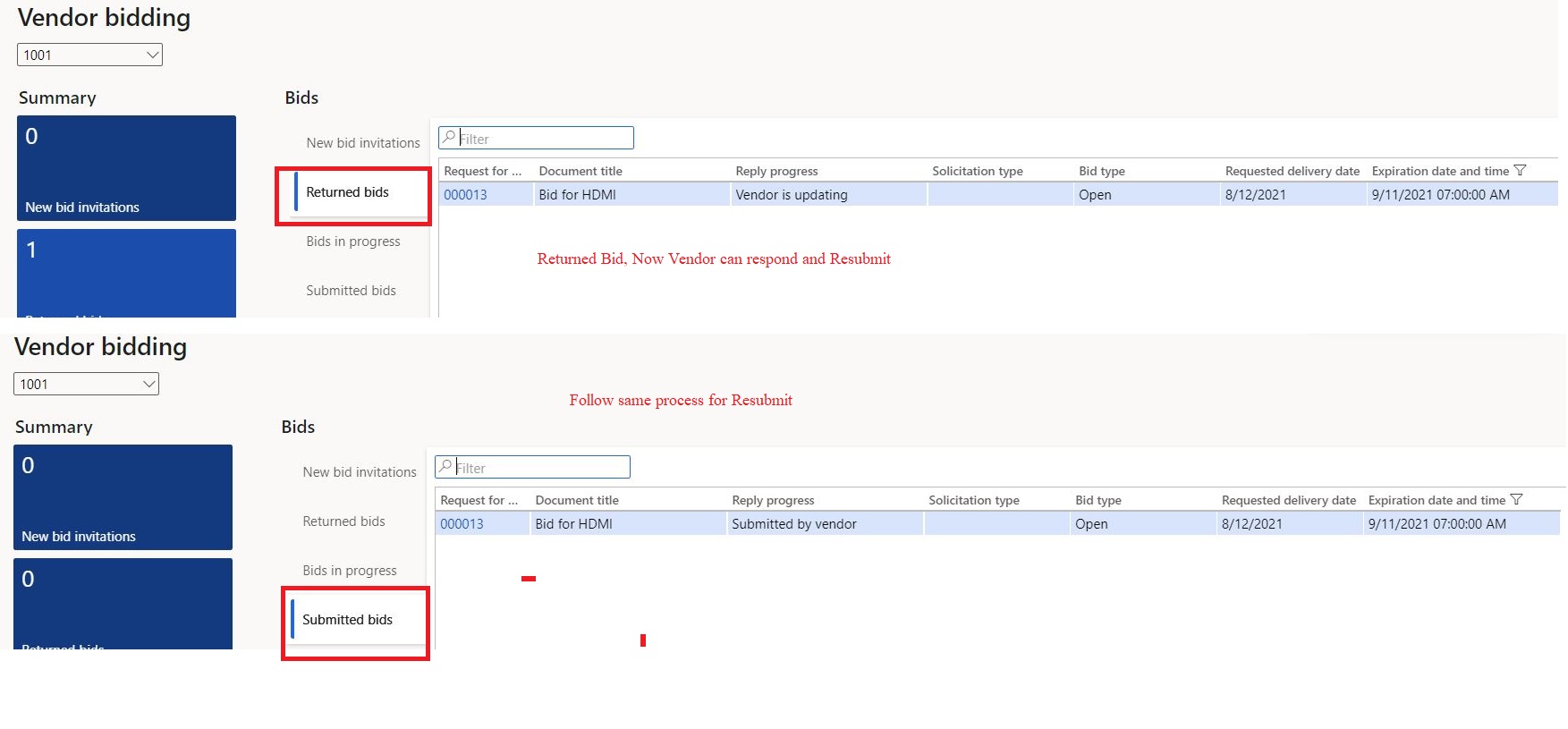 RFQ/Bidding Process using Vendor Collaboration portal in Microsoft ...