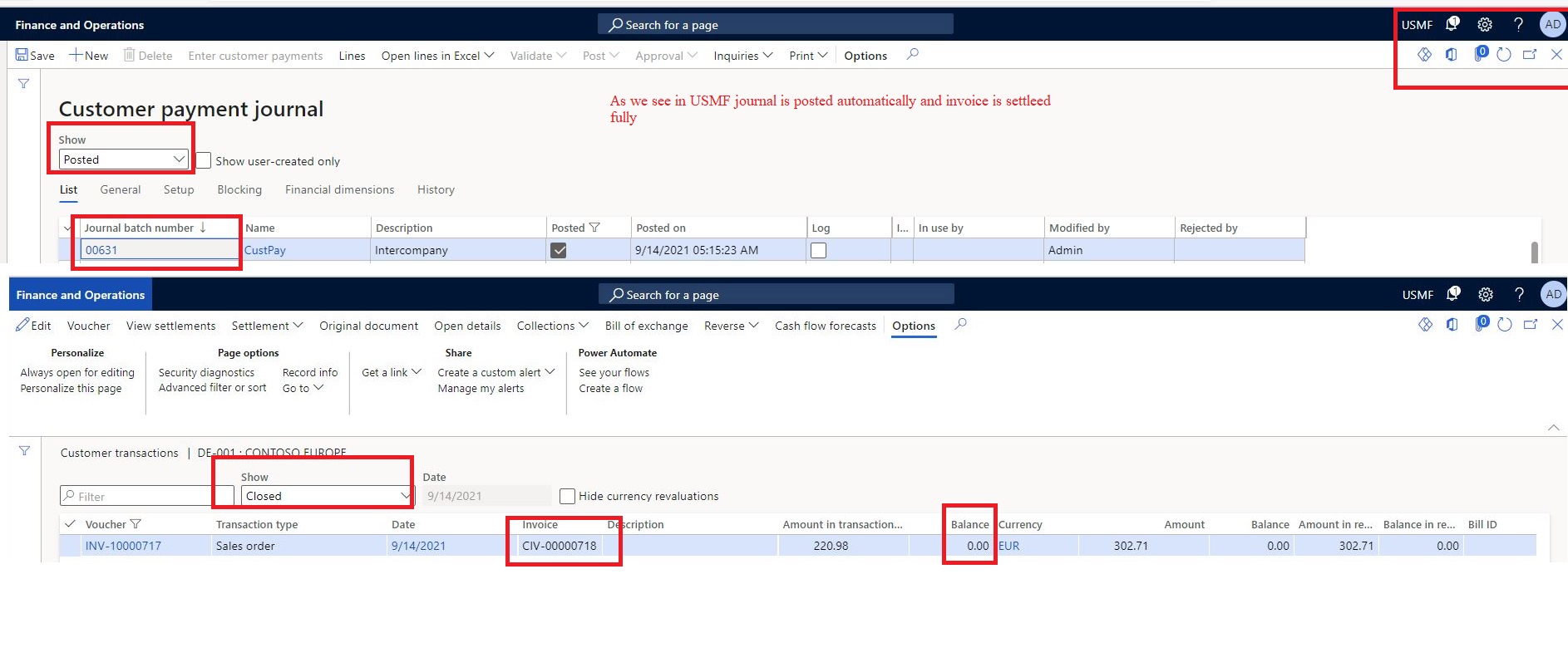 Intercompany Customer Invoice auto settlement Microsoft Dynamics 365 ...