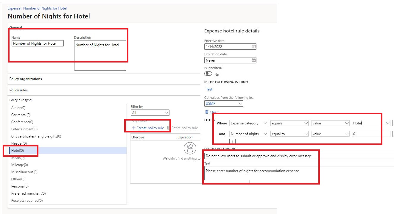 Expense Report Policy in Microsoft Dynamics 365 finance and operations ...
