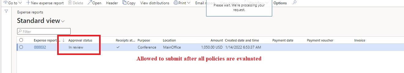 Expense Report Policy in Microsoft Dynamics 365 finance and operations ...