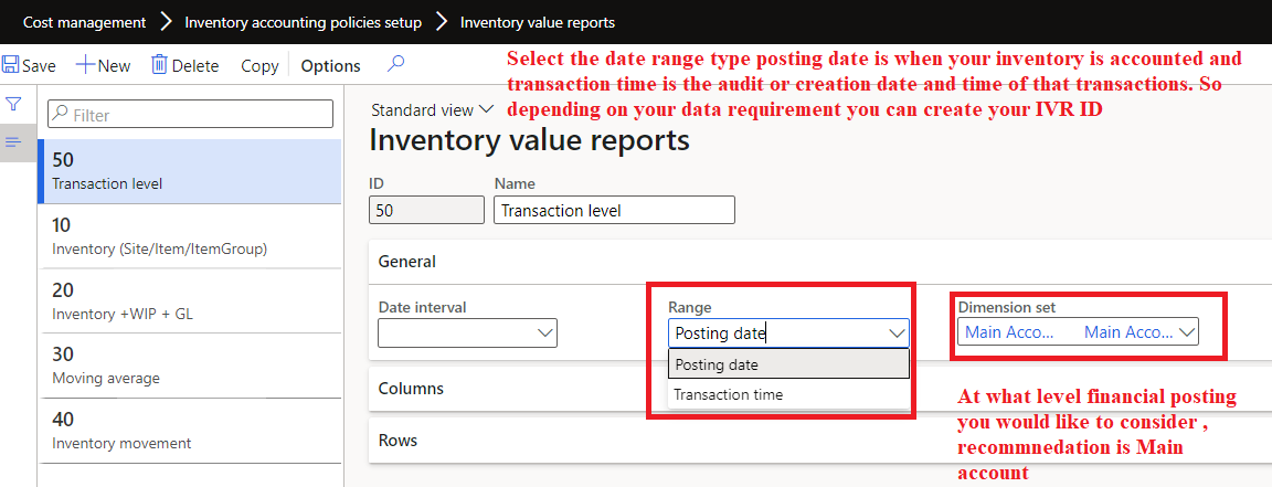 [Configure, Generate and Analyse] Working with inventory value report in Microsoft Dynamics 365 ...