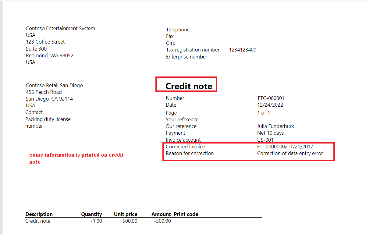 Link original invoice to credit note in Microsoft Dynamics 365 finance ...