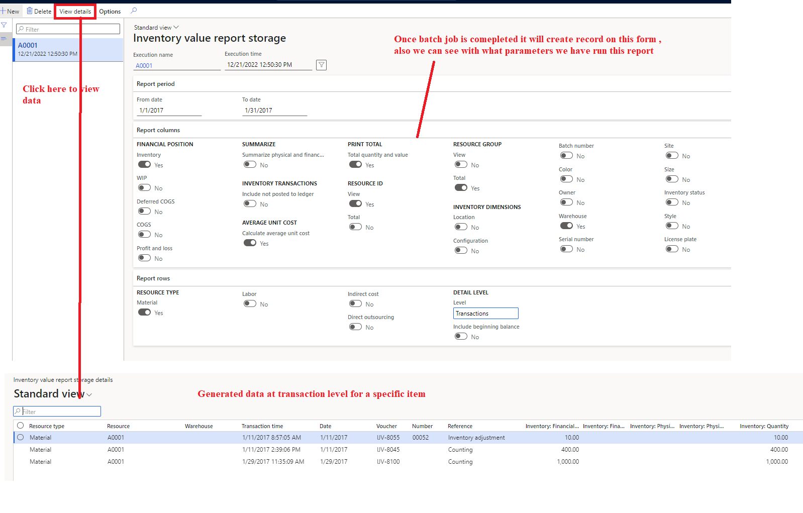 [Configure, Generate and Analyse] Working with inventory value report ...