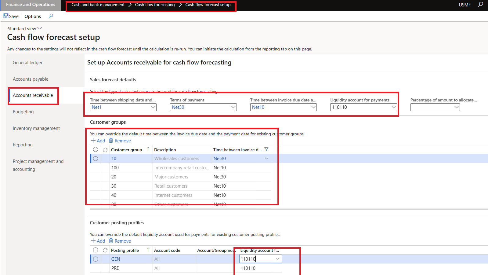 Cash flow forecast configuration in Microsoft Dynamics 365 finance and operations: Part-1 ...