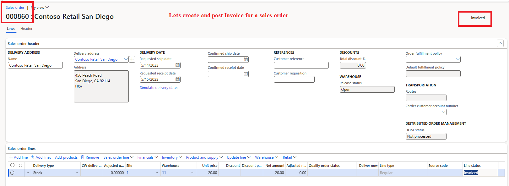 Disposition code for sales order in Microsoft Dynamics 365 finance and ...