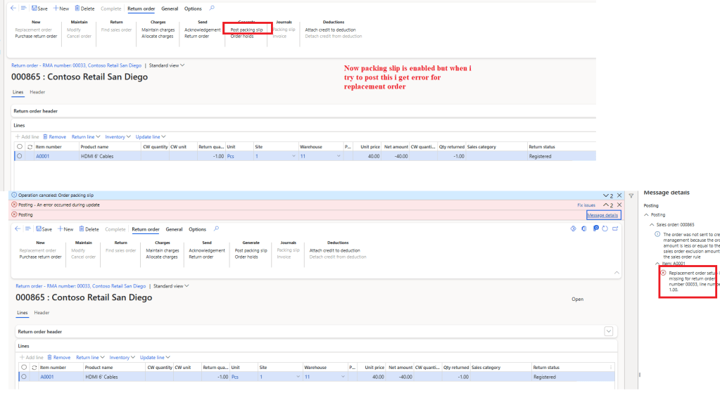 Scrap And Replace Disposition Code For Sales Return Order In Microsoft Dynamics 365 Finance