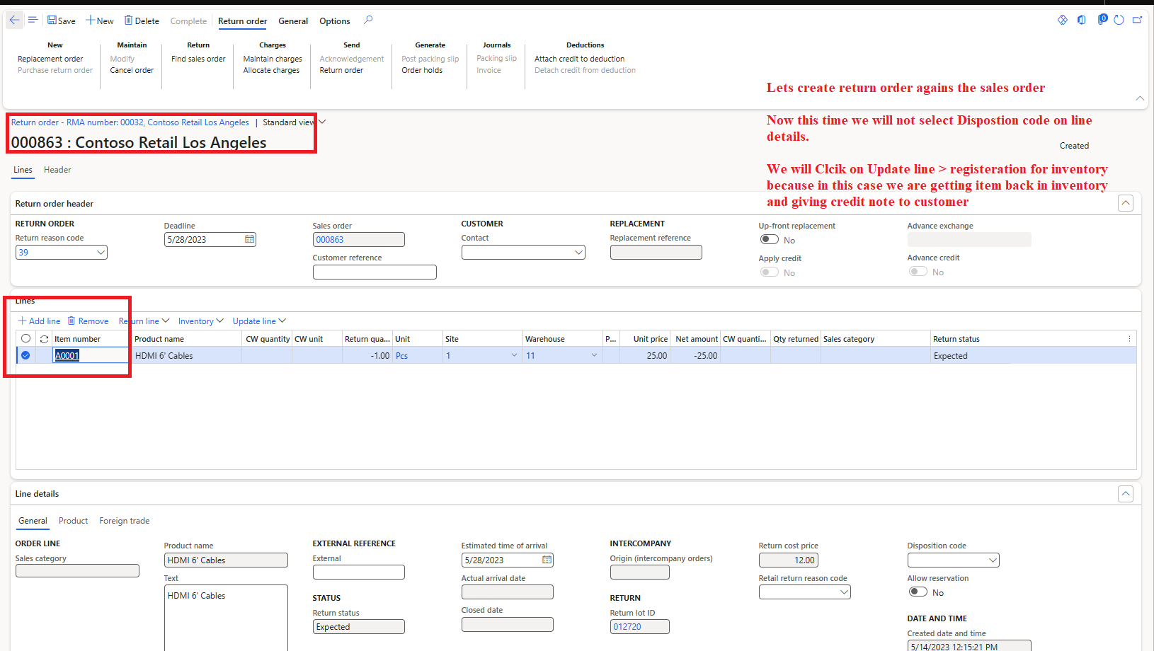 Disposition code for sales order in Microsoft Dynamics 365 finance and ...